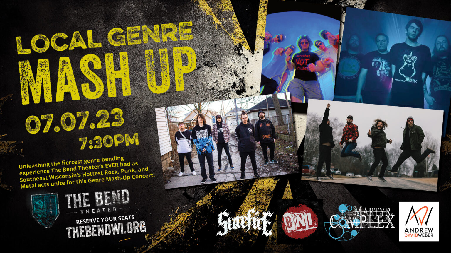 Live Music Local Genre Mash Up Show - The Bend Theater | West Bend, WI